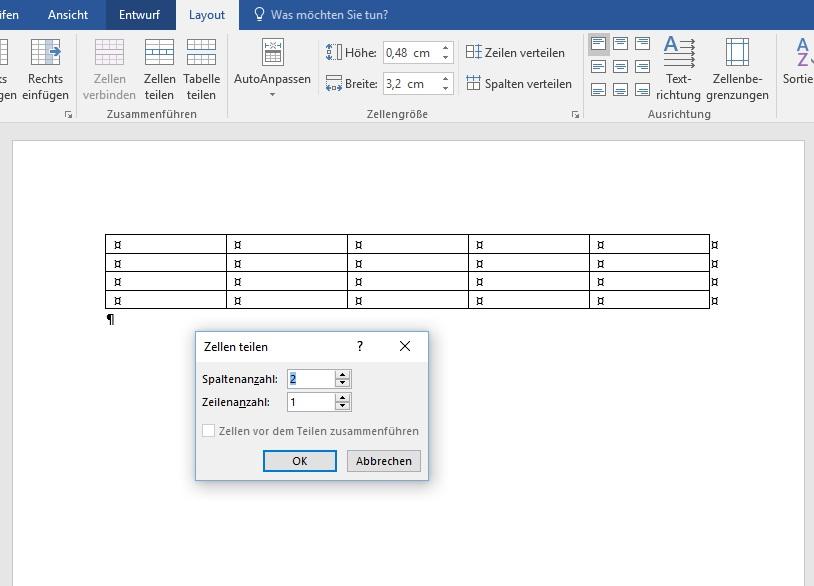 Gr e Der Tabelle ndern In Word 2016 PCShow de