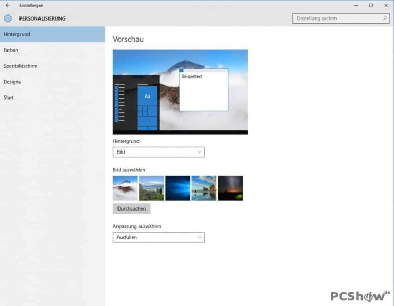 Windows 10 Hintergrundbild ändern – so geht's! - PCShow.de