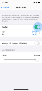 Night Shift iPhone – So schonst du deine Augen am Abend! - PCShow.de