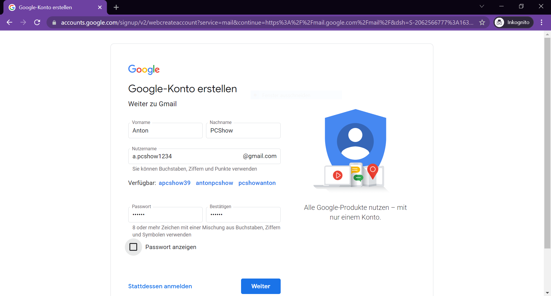 Gmail Registrierung – so erstellst du dein Google Konto! - PCShow.de
