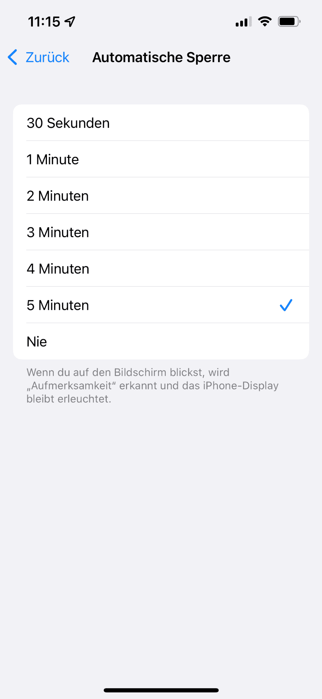 Luxus Iphone Automatische Sperre Nicht Veranderbar Ebenbild