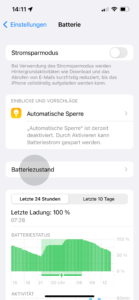 Optimiertes Laden Iphone Einstellen